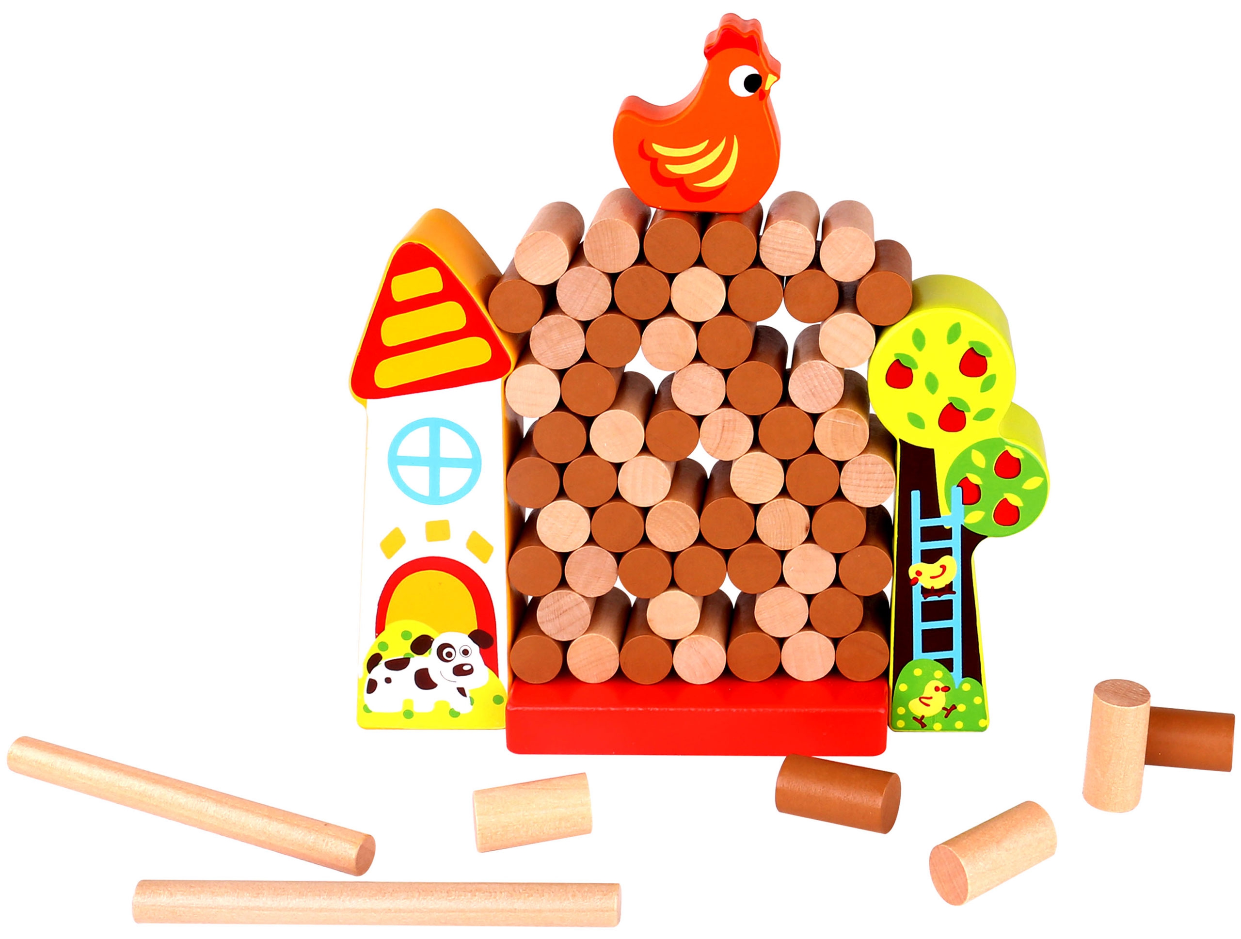 TOOKY TOY Gra Jenga Spadaj ca Kura Drewniana Farma Produkty TV TOOKY TOY Gra Jenga Spadaj ca Kura Drewniana Farma Produkty TV